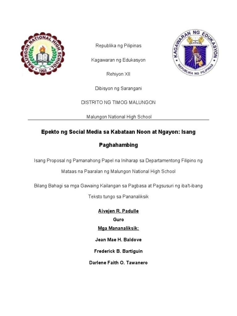Epekto NG Social Media Sa Kabataan | PDF Epekto NG Social Media Sa Kabataan | PDF