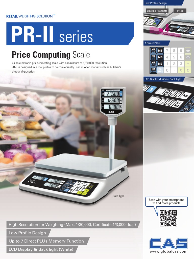 Balanza Cas PR II Usb Folleto | PDF | Information And Communications ...