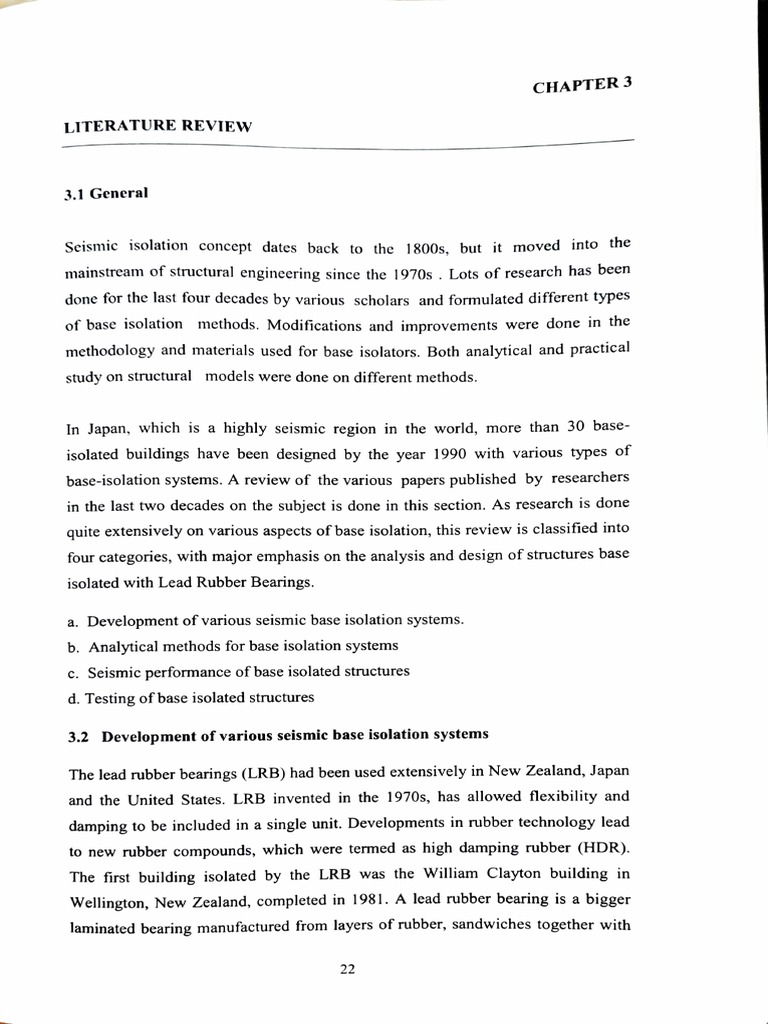Chapter 3 Literature Review | PDF | Earthquake Engineering ...