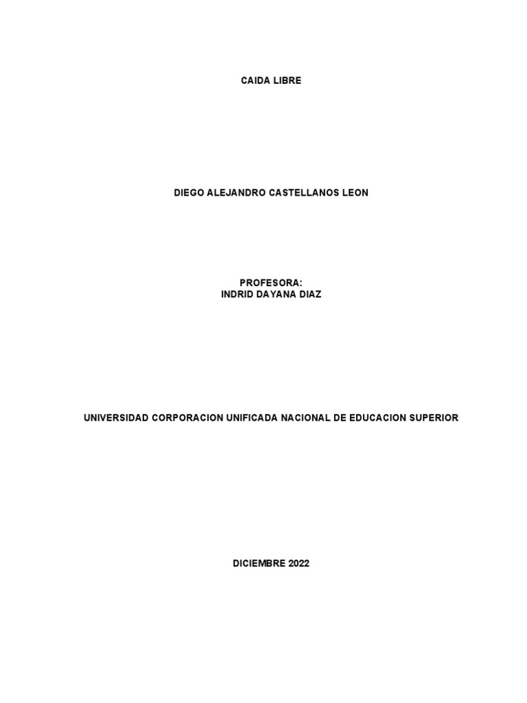 Aca2 Caida Libre | PDF | Gravedad | Fricción