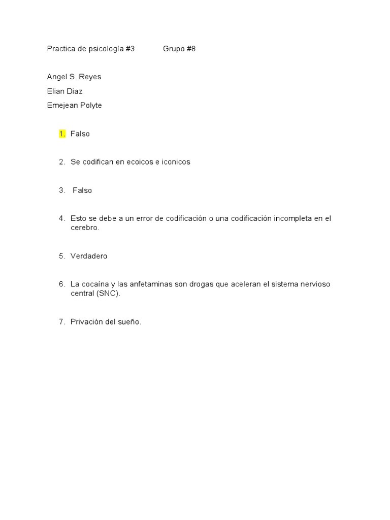 Practica 3 de Psicologia | PDF
