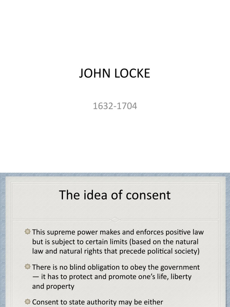 John Locke: Consent & Rule of Law | PDF