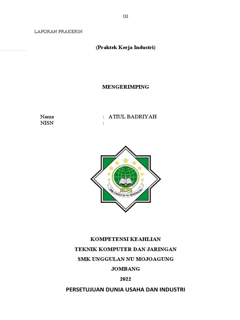 Laporan Prakerin Atiul Badriyah TKJ 2 Xi | PDF Laporan Prakerin Atiul Badriyah TKJ 2 Xi | PDF