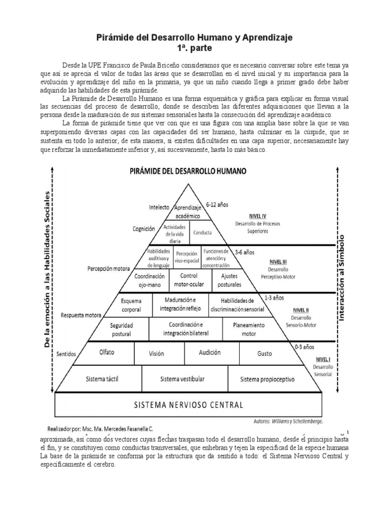 Micro 1 1a Parte Pirámide de Desarrollo Humano | PDF | Las emociones ...