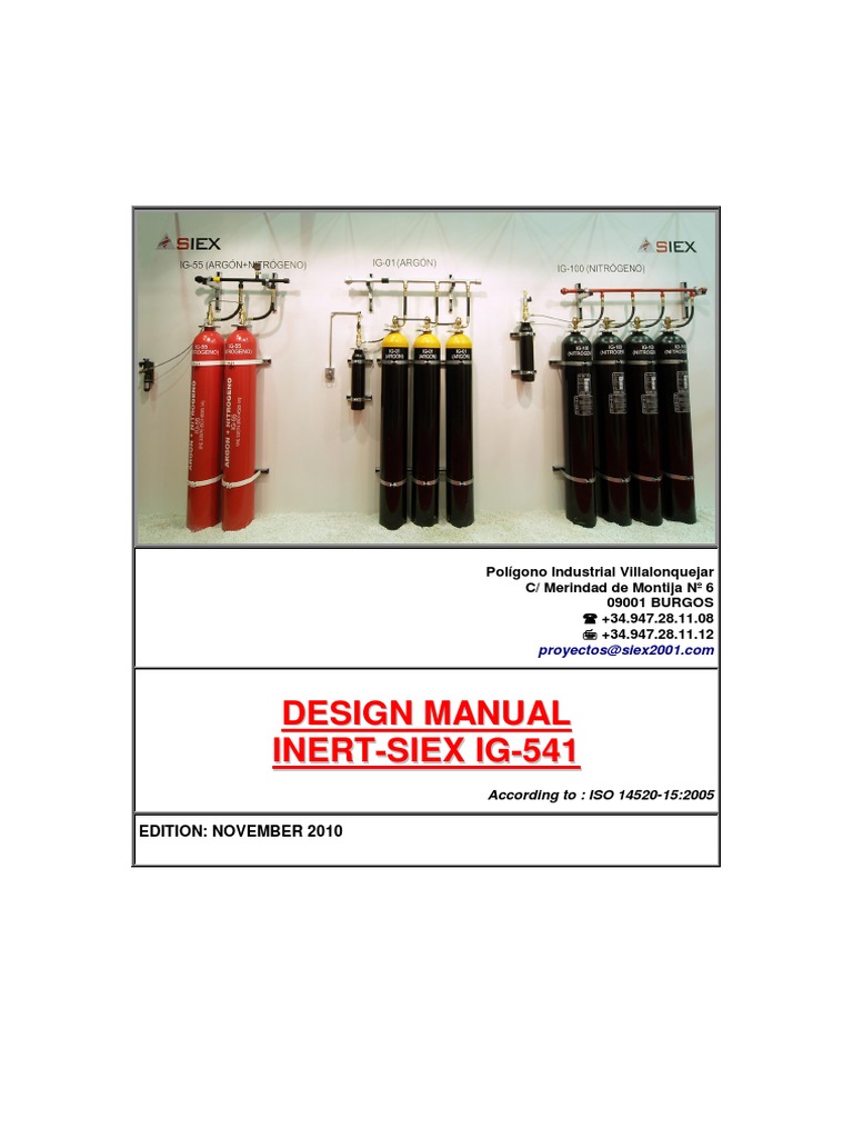 MANUAL - DISEÑO - IG541 - NOVEMBER - 2010 - Ing - SEGUN ISO | PDF | Carbon Dioxide | Fires