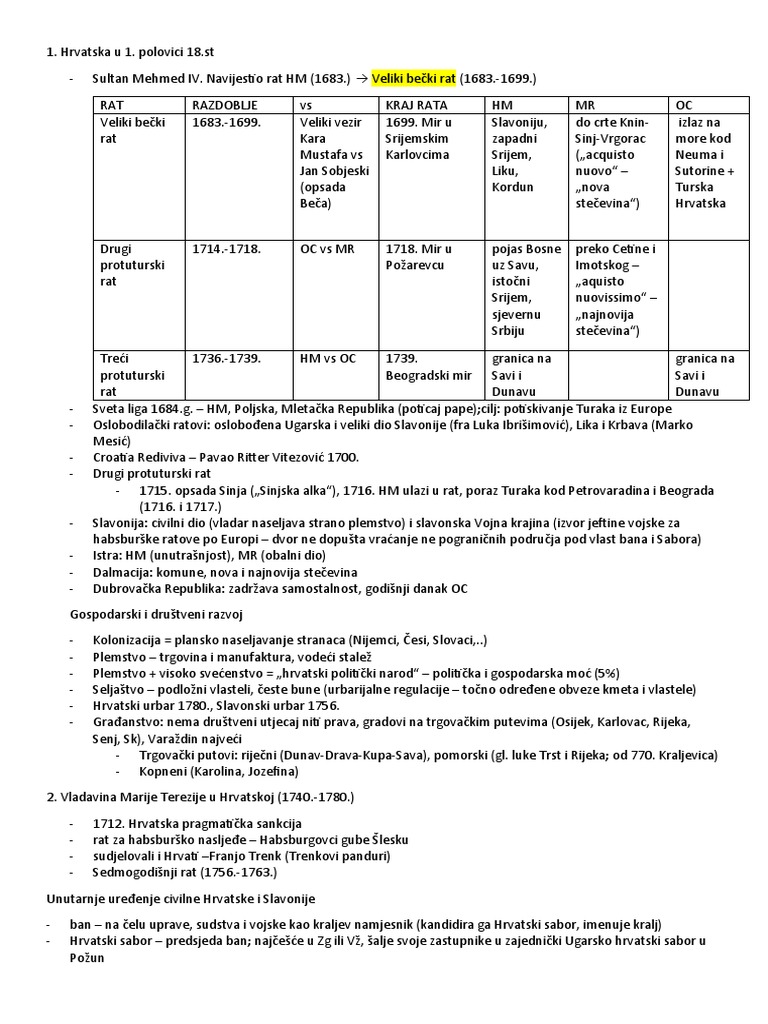 Povijest 2. Skripta | PDF