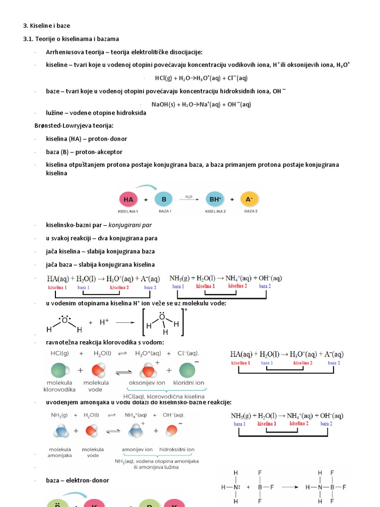 Kemija Kiseline I Baze | PDF