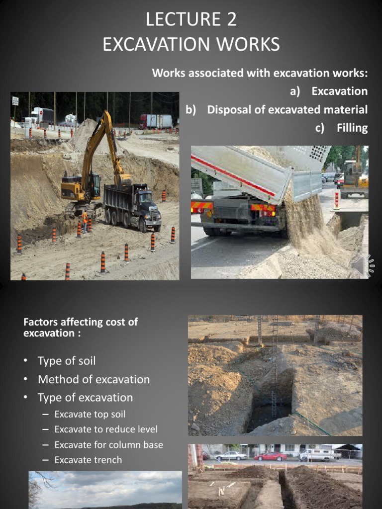 Excavation Works and Procedures Guide | PDF | Soil | Plants