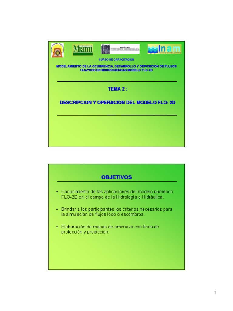 Descrip y Oper D Modelo FLO - 2D | PDF