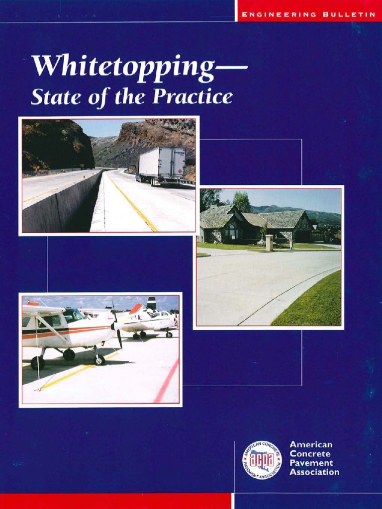 Whitetopping - State of Practice | PDF | Road Surface | Concrete