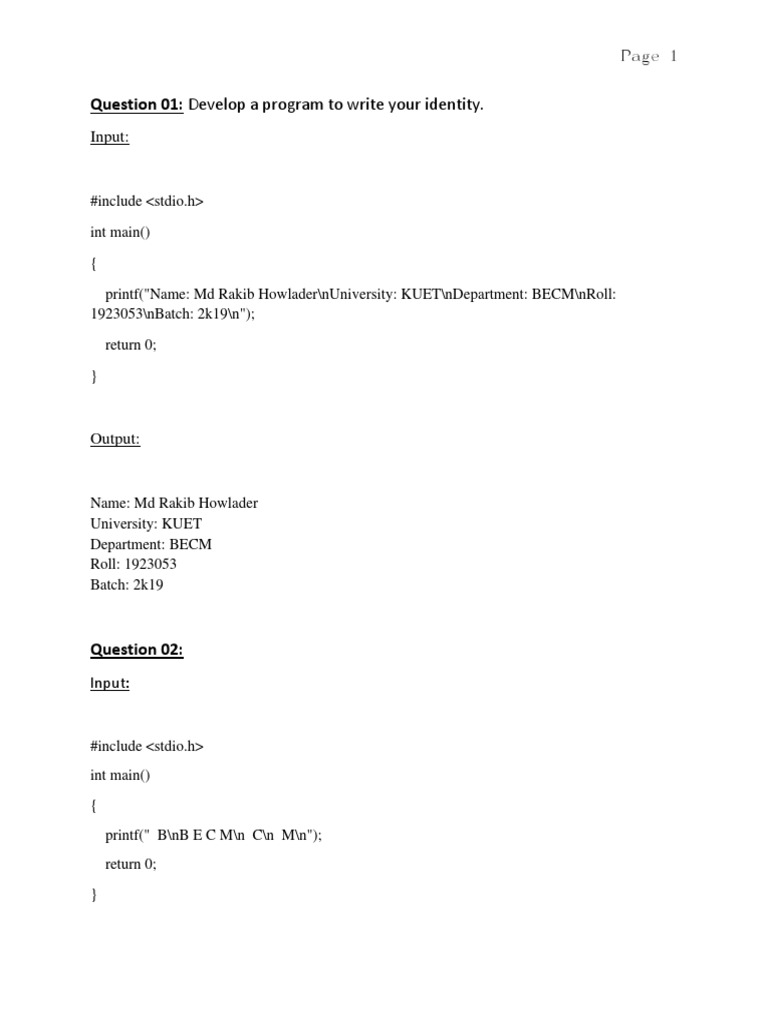 Cse Lab Report-01 | Download Free PDF | Area | Fahrenheit