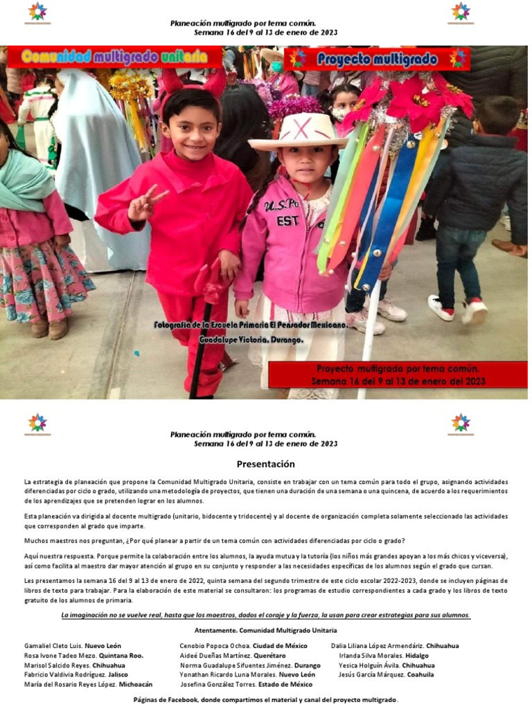Planeación Multigrado: Tema Común Familia | PDF