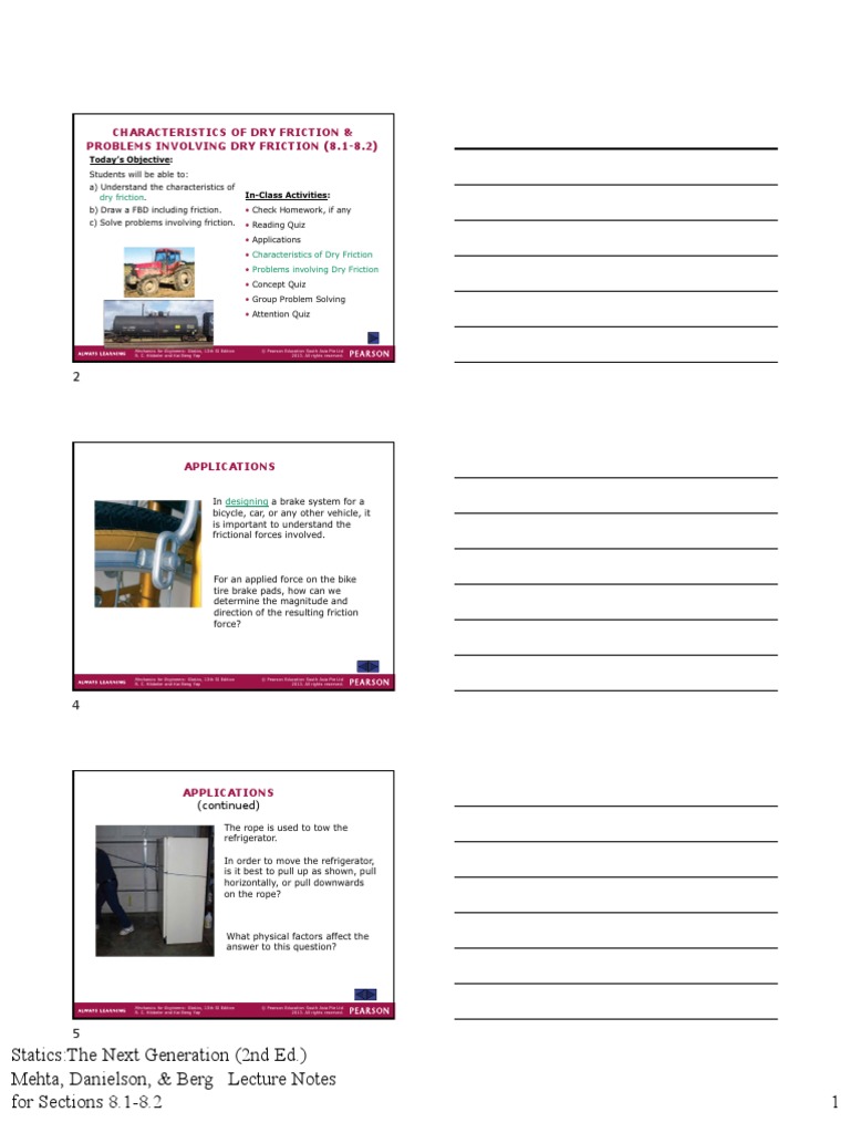 Chapter 8 Friction Part 1 | PDF | Friction | Force