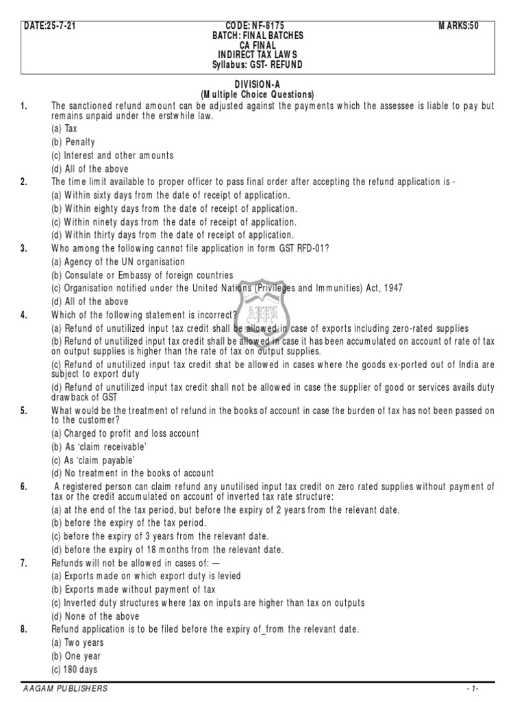 25-7-21 611 nf-8175 GST Que | PDF | Taxes | Government Finances