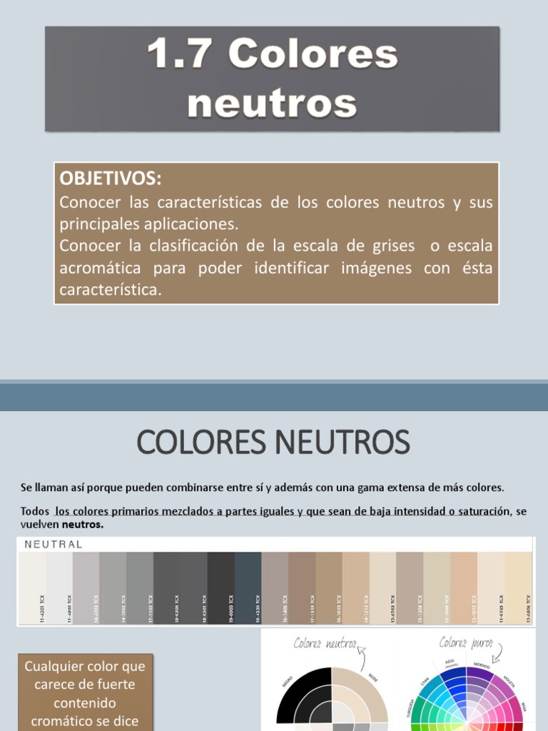 Características de los Colores Neutros | PDF