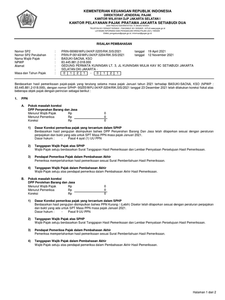 Risalah Pembahasan | PDF