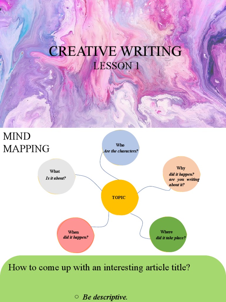 Creative Writing Lesson 1 | PDF