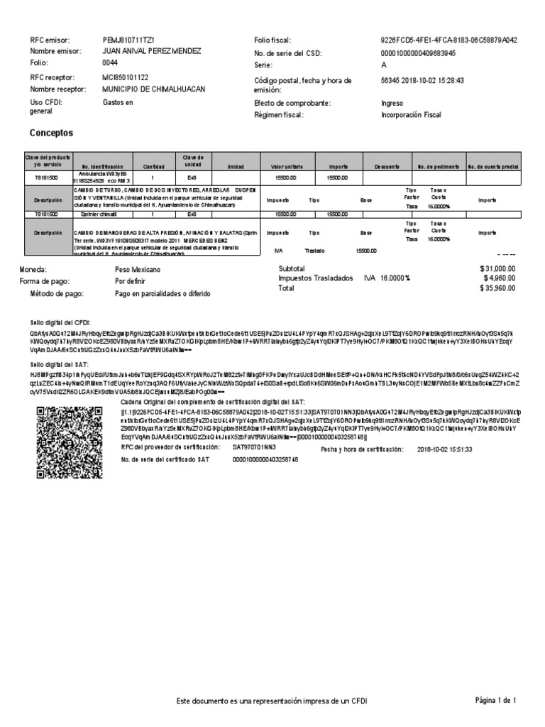 Conceptos: Sello Digital Del CFDI | PDF | Pagos | Economias