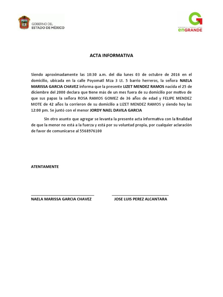 Acta Informativa | PDF