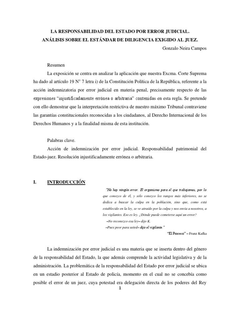 Error Judicial y Est Ndares de Diligencia 1586946552 | PDF | Derecho ...
