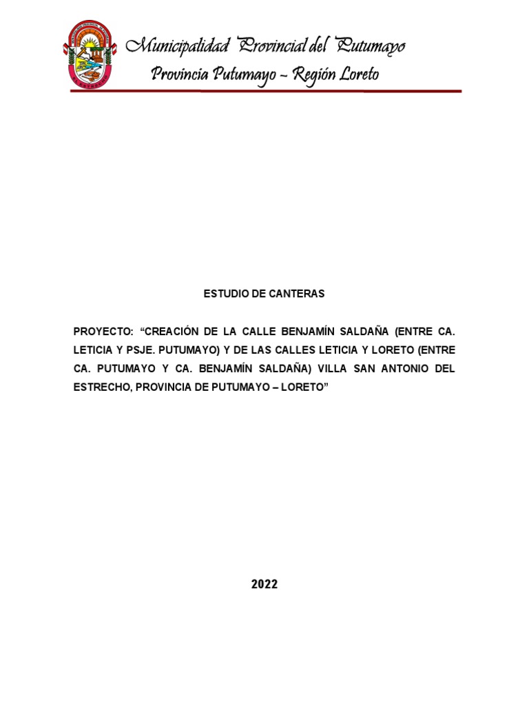 Estudio de Cantera | PDF