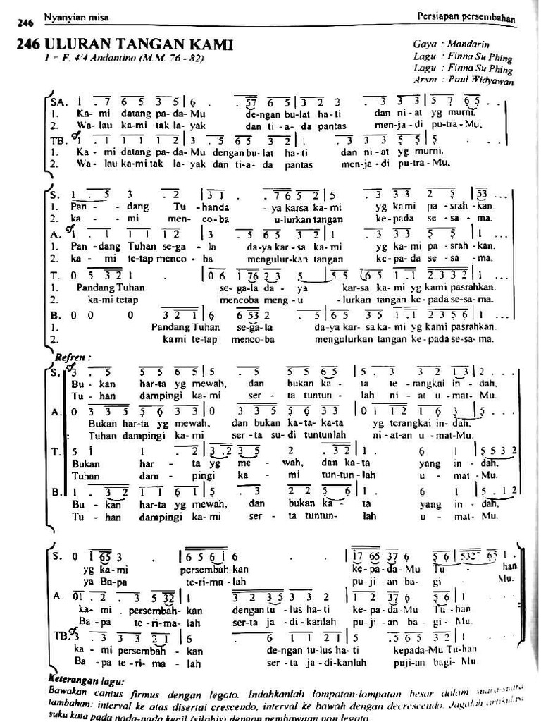 Uluran Tangan Kami-Satb | PDF