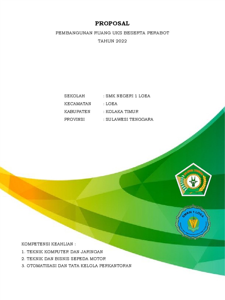 Proposal Pembangunan Ruang Uks Dan Perabot - Smknegeri1loea | PDF