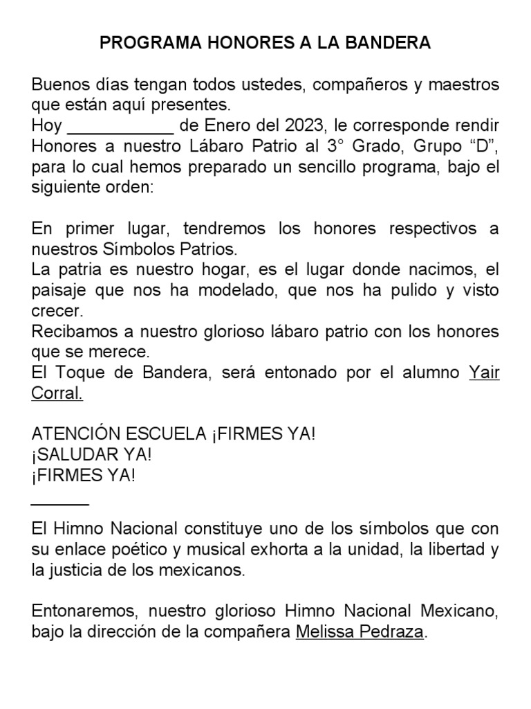 Programa Homenaje | PDF