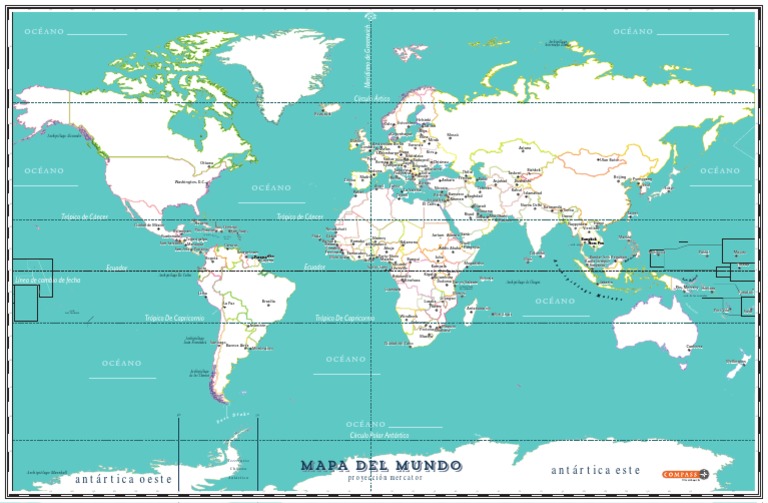 Mapa del Mundo con Capitales | PDF | Ciencias de la Tierra | Geografía