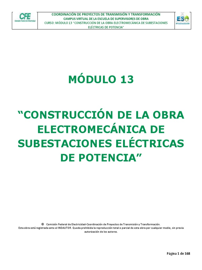 Manual Del Usuario Modulo 13 Rev 10 Oct 2019 | PDF | Ingenieria Eléctrica | Subestacion electrica