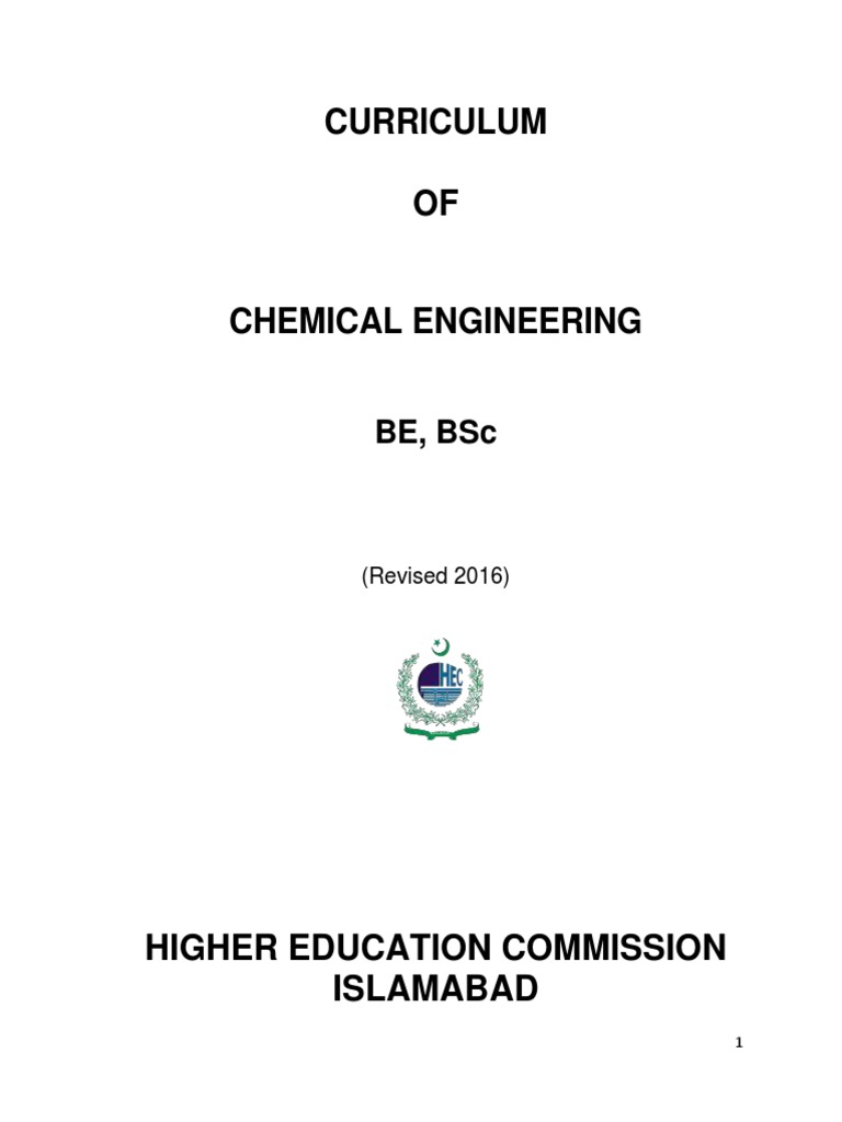Chemical Engineering Curriculum Overview | PDF | Engineering ...