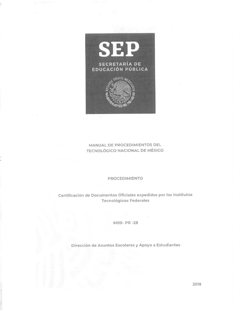 Manual de Procedimientos de Certificación de Documentos Oficiales Expedidos | PDF