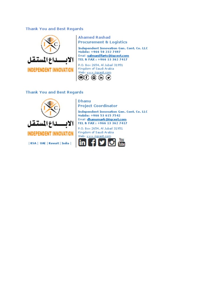 Thank You and Best Regards | PDF