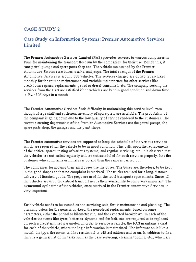 Fleet Service Optimization Study | PDF | Cloud Computing | Databases