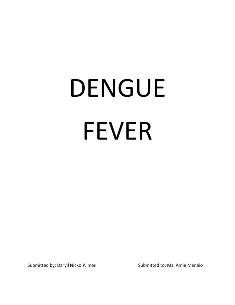 Understanding Dengue Fever Basics | PDF