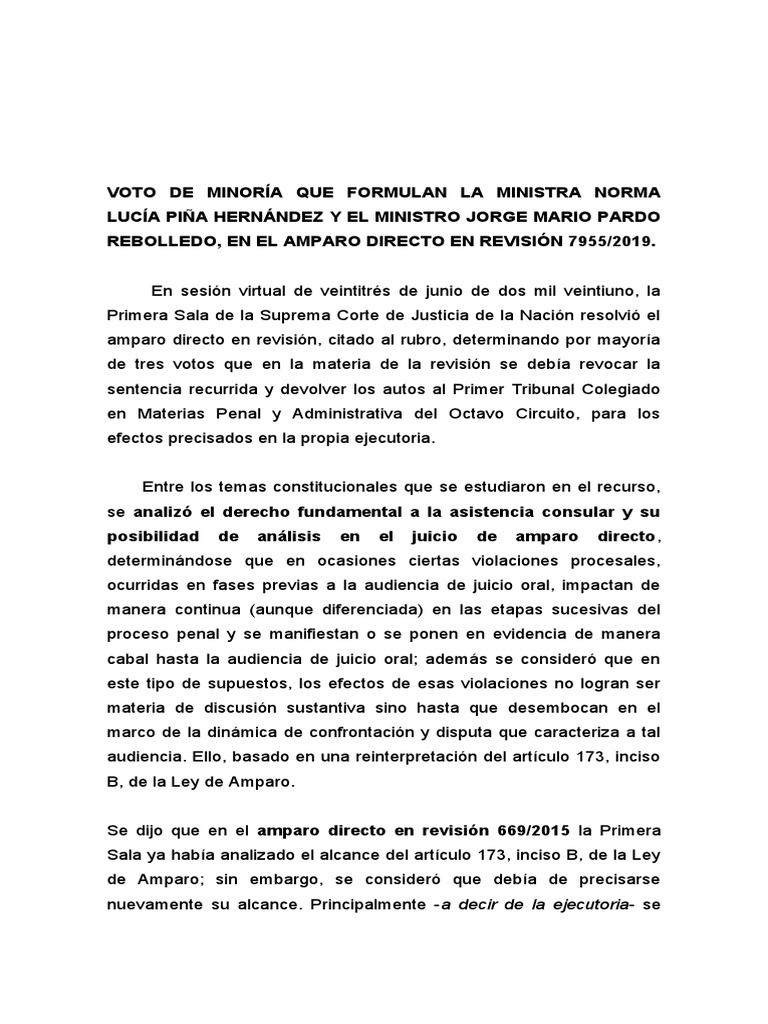 SPA Cierre de Etapas Delimitacion y Precisiones Voto MInoria ADR 7955 ...