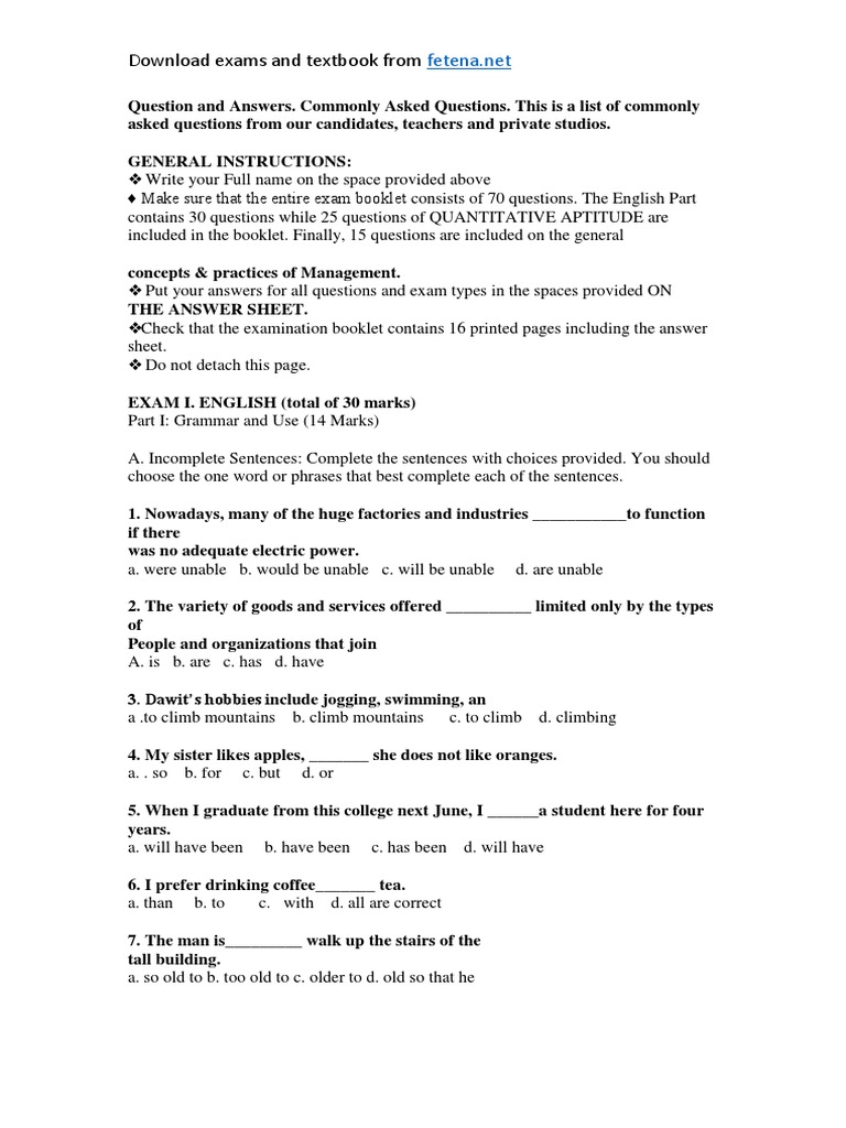 Siinqee Bank Exam Preparation Guide | PDF