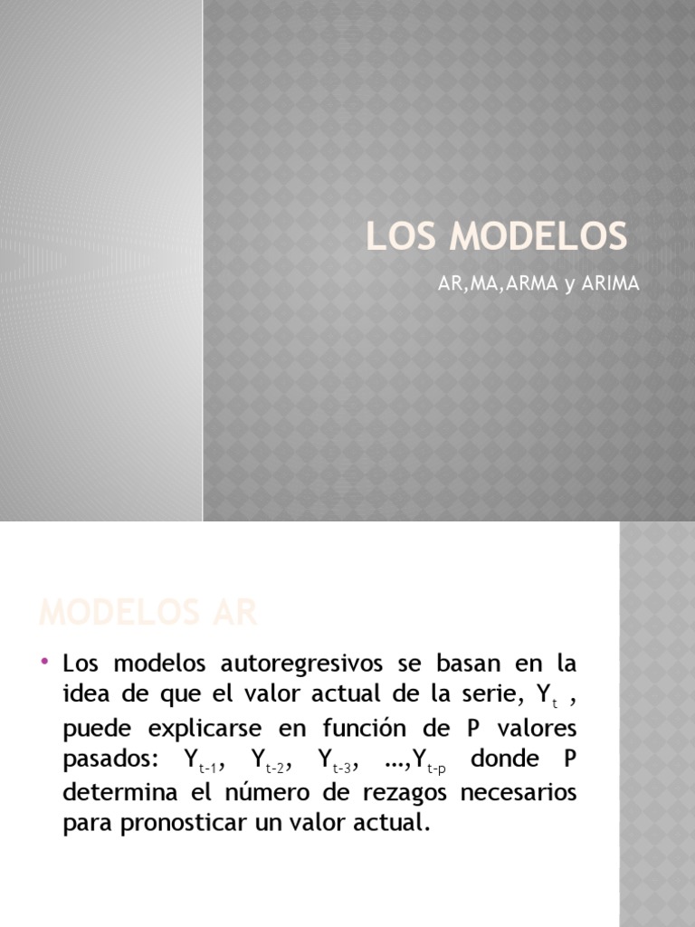 Modelos AR, MA, ARMA y ARIMA | PDF | Matemáticas Aplicadas | Matemáticas