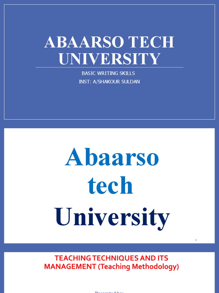Abaarso Tech University | PDF | Teaching Method | Learning