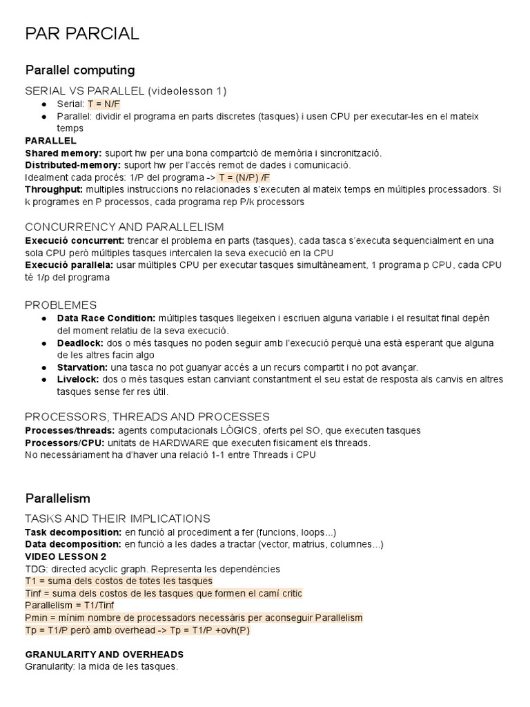 Par Resum Examen Final | PDF