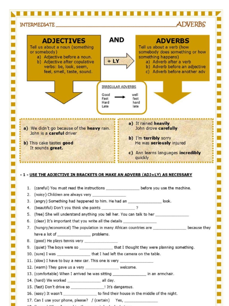 Adjectives Vs Adverbs | PDF