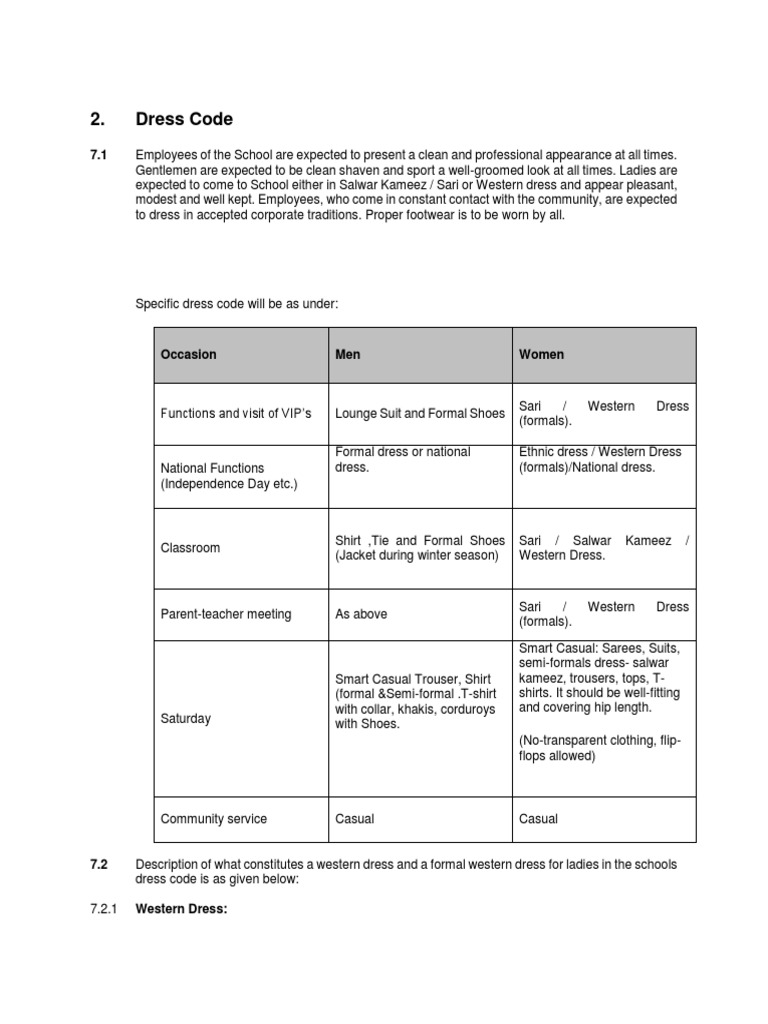 Dress Code | PDF | Dress | Clothing