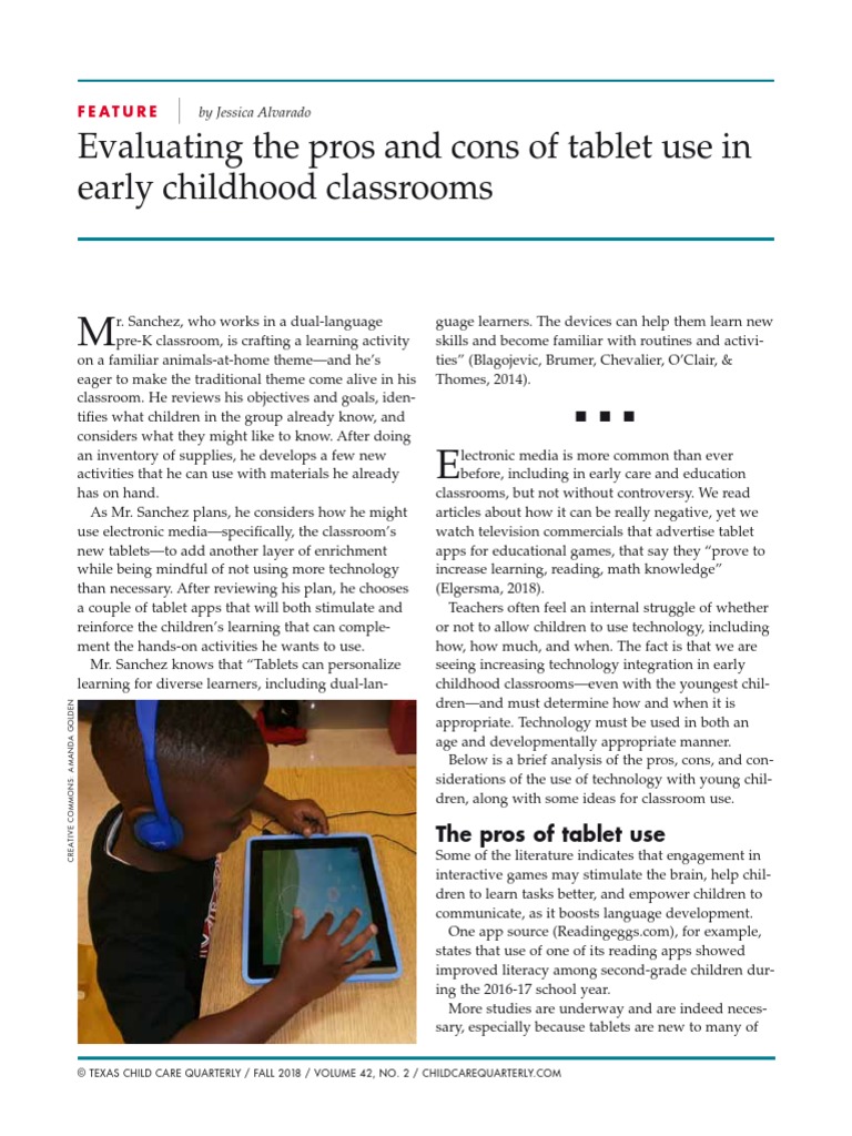 Pros and Cons of Using Tablet | PDF | Learning