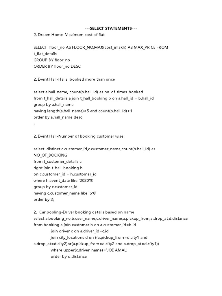RDBMS Assessment Answers | PDF | Data Management Software | Data Management