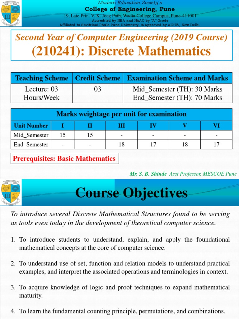 DM - Unit 1 - PPT | PDF | Set (Mathematics) | Discrete Mathematics