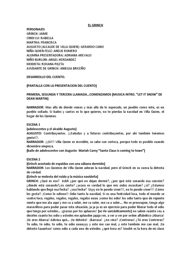 Un Cuento de Navidad Basado en El Grinch | PDF | Navidad