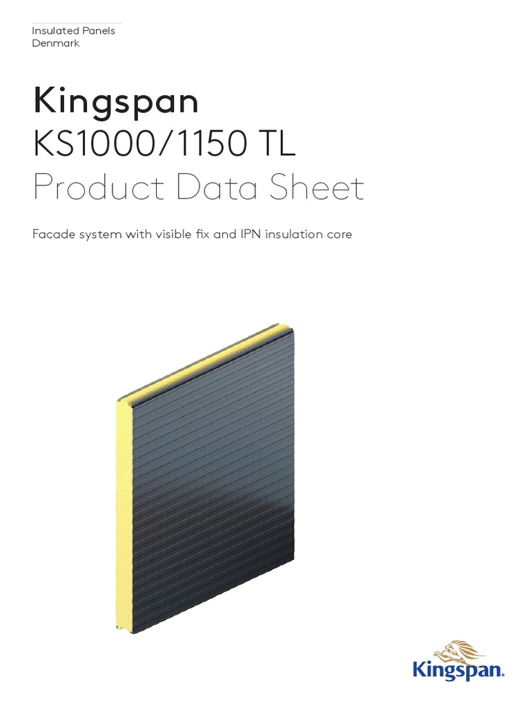 Kingspan KS1150 TL IPN Product Data Sheet EN DK 202206 v3 | PDF
