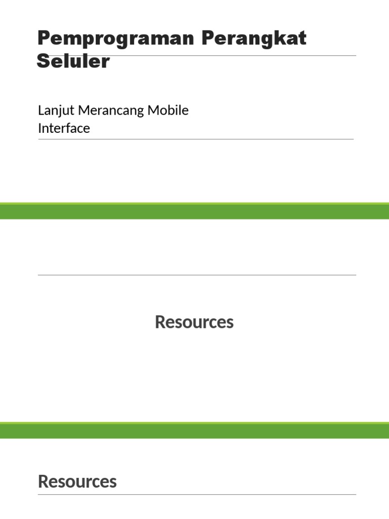 Panduan Pemrograman Antarmuka Seluler | PDF