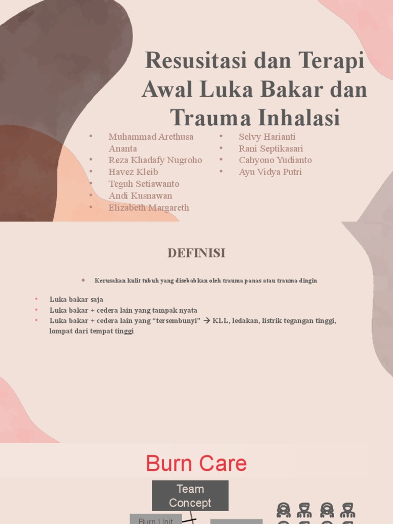 Resusitasi Dan Terapi Awal Luka Bakar Dan Trauma Inhalasi | PDF | Clinical Medicine | Health ...