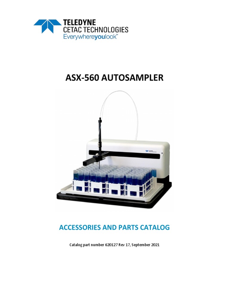 Asx-560 Autosampler: Accessories and Parts Catalog | PDF | Pipe (Fluid ...